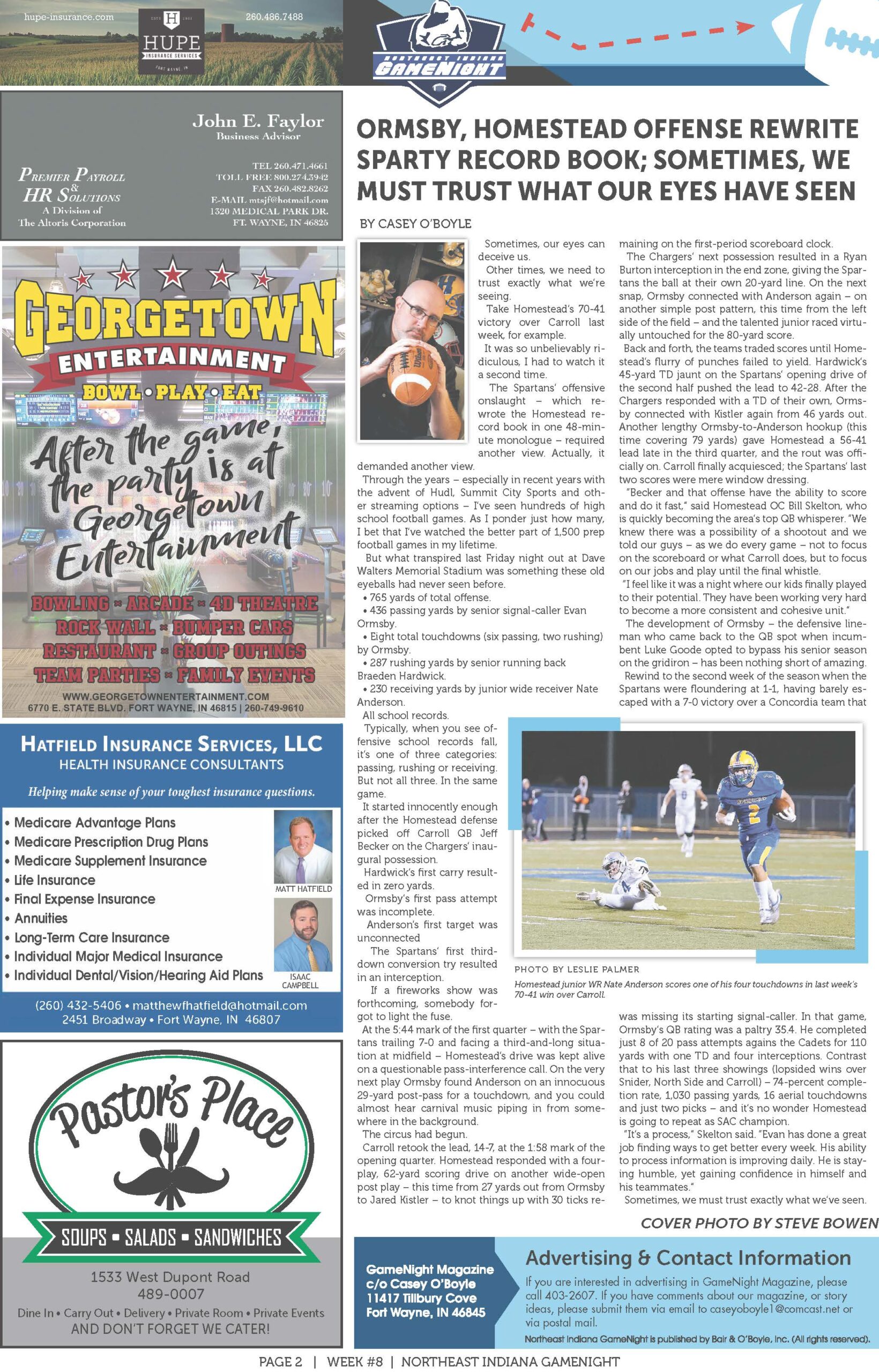 Week 8: Northeast Indiana GameNight | The Boys of Fall - Summit City Sports