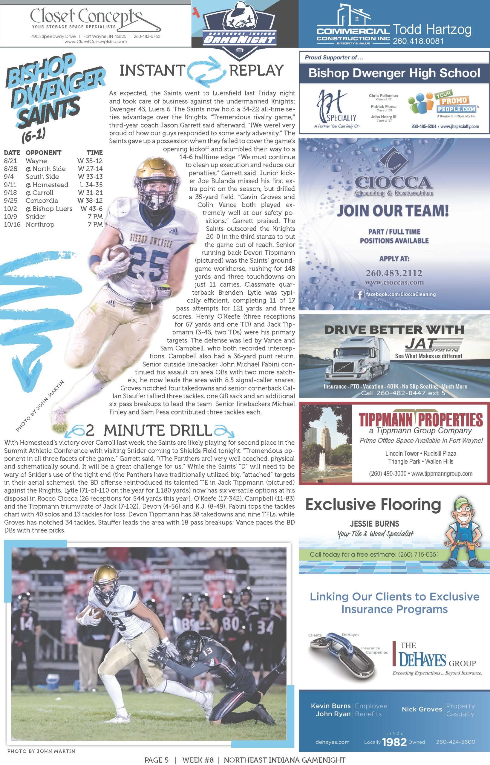 Week 8: Northeast Indiana GameNight | The Boys of Fall - Summit City Sports