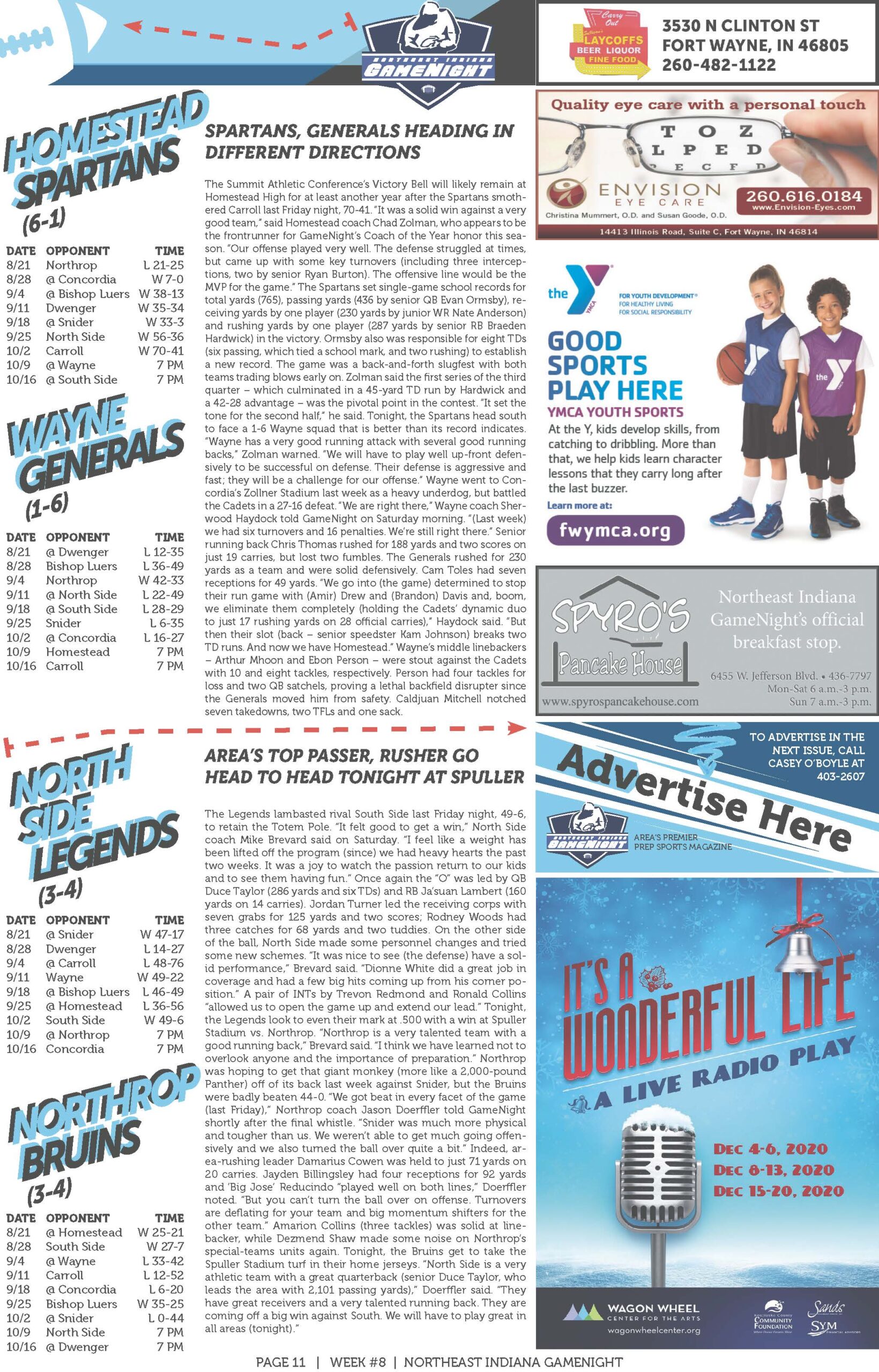 Week 8: Northeast Indiana GameNight | The Boys of Fall - Summit City Sports